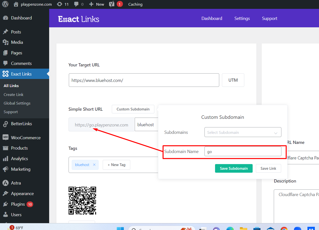How To Configure Custom Subdomain Structure For Your Short Link Exact 5715